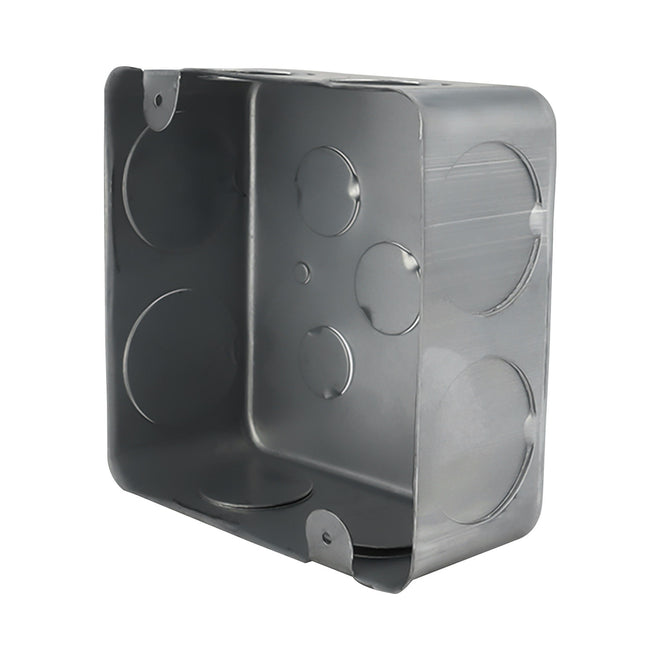 Caja Cuadrada Galvanizada 4x4" con Entradas de 1 1/4" | PEFSA